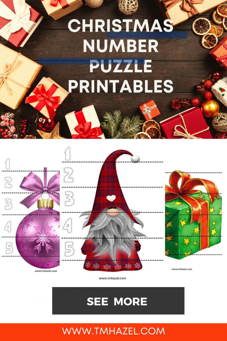 Christmas Number Puzzle Activity Printables – CREATIVE LEARNING FOR KIDS