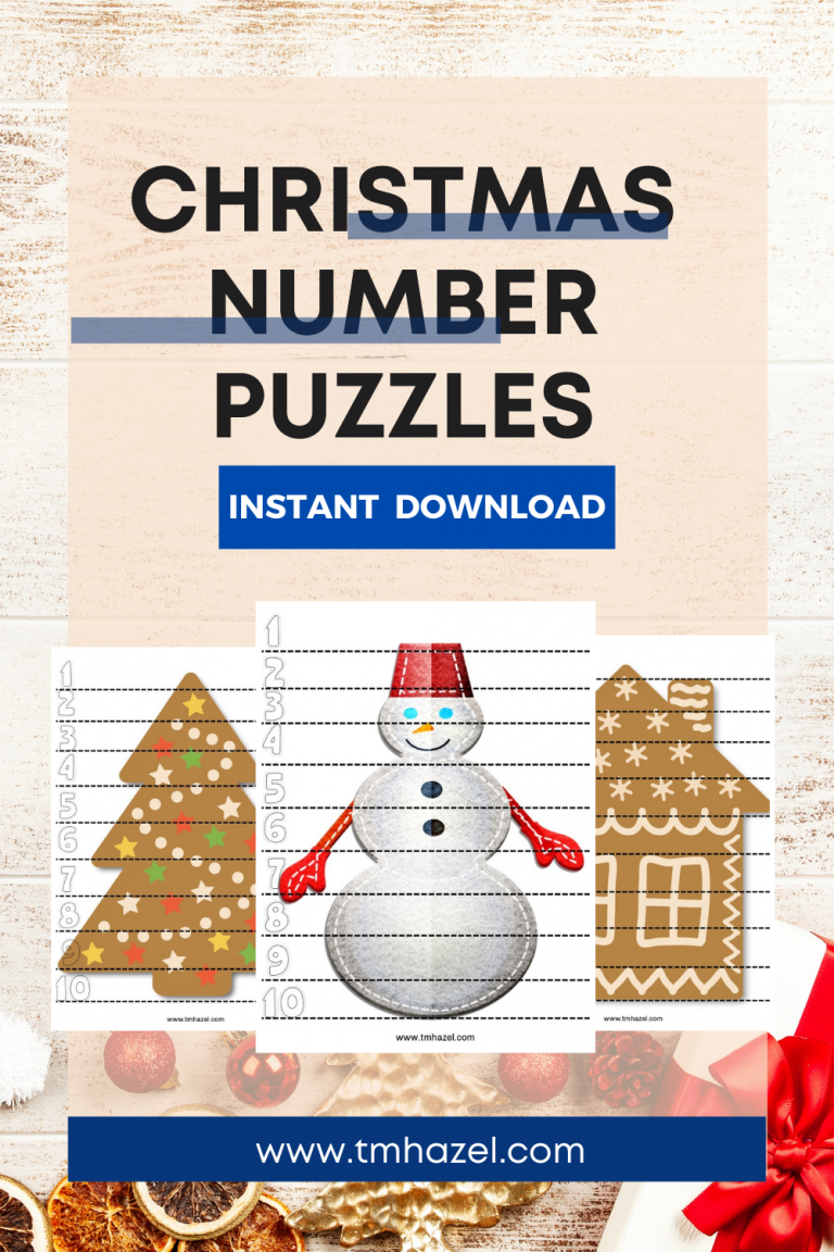 Christmas Number Puzzle Activity Printables – CREATIVE LEARNING FOR KIDS
