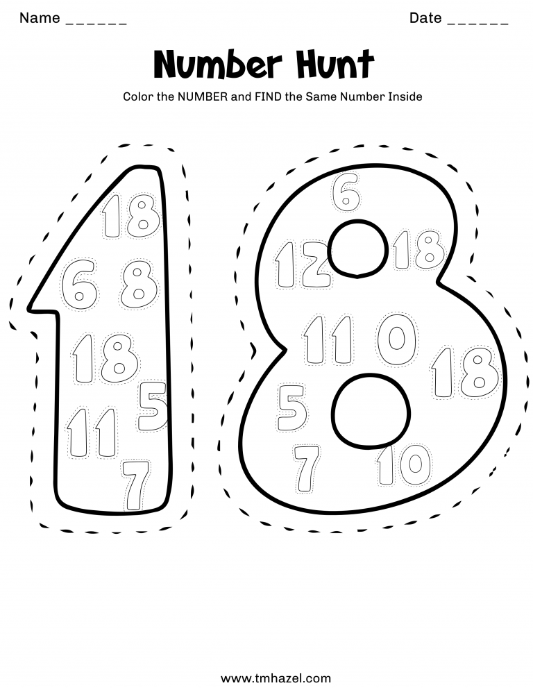 NUMBERS HUNT WORKSHEETS – CREATIVE LEARNING FOR KIDS