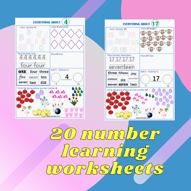 NUMBER LEARNING WORKSHEETS – CREATIVE LEARNING FOR KIDS