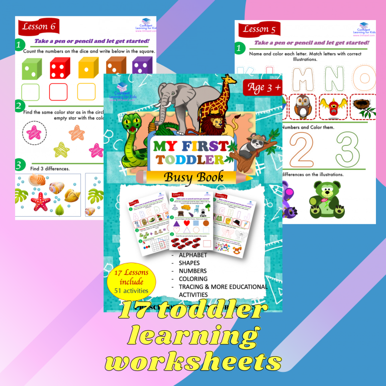TODDLER BUSY BOOK – CREATIVE LEARNING FOR KIDS